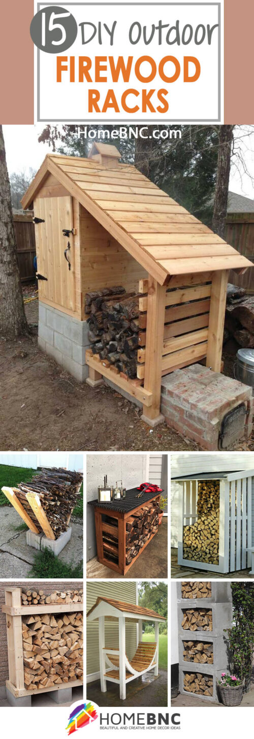 15 Simple DIY Outdoor Firewood Rack Ideas to Keep Wood Dry