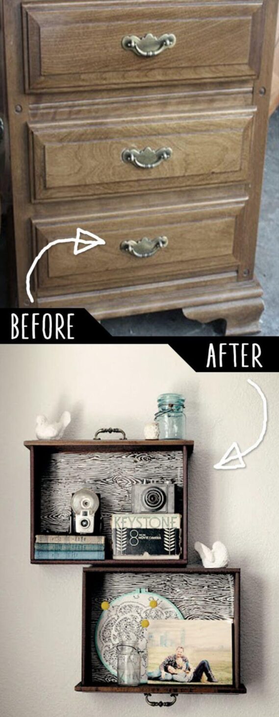 27 Upcycled Drawer Ideas To Transform Your Home Decor