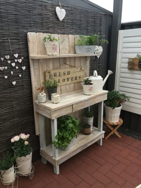 27 DIY Potting Bench Ideas That Are Practical and Beautiful
