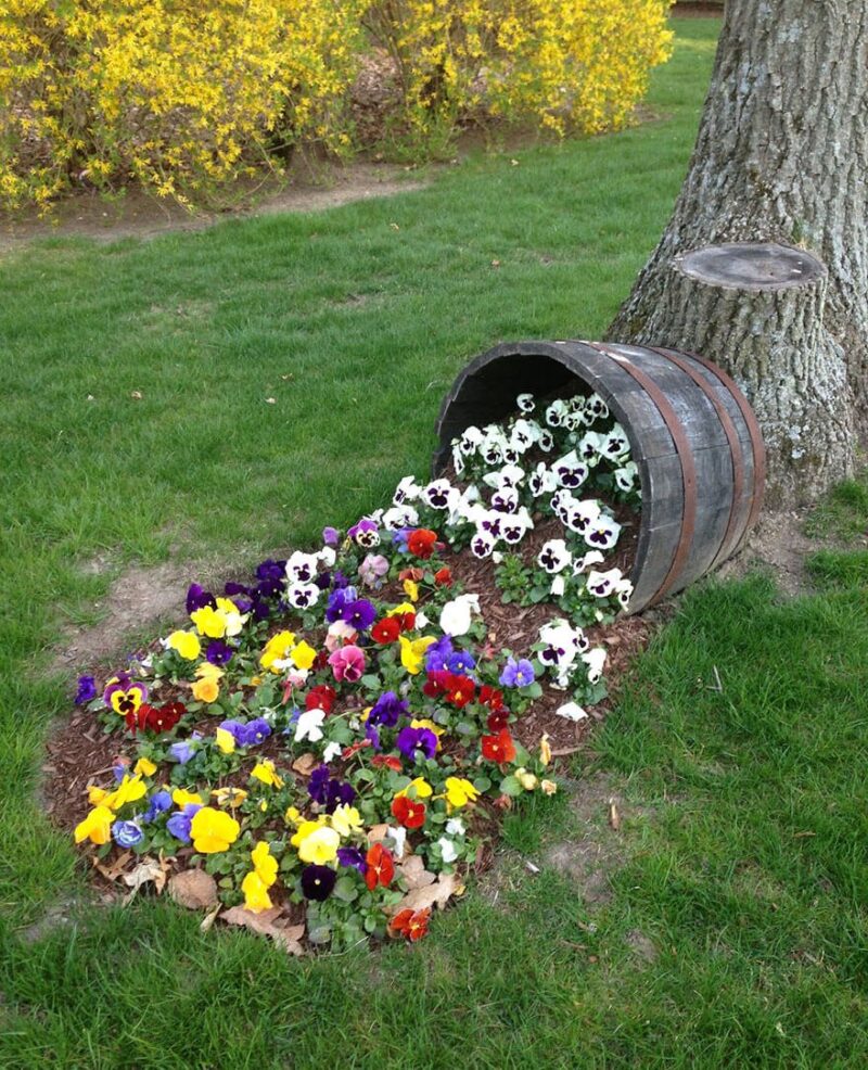 22 Creative Spilled Flower Pot Ideas for Your Outdoor Space
