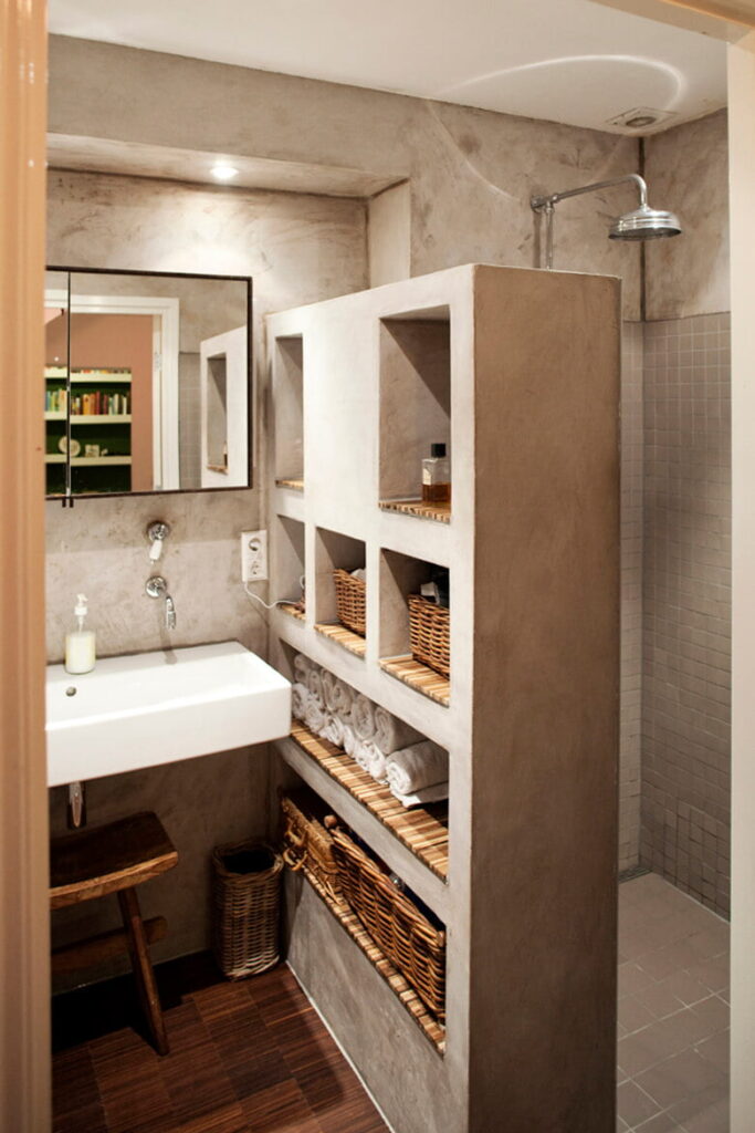25 Innovative Built-in Bathroom Shelf and Storage Solutions