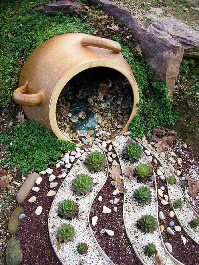 22 Creative Spilled Flower Pot Ideas for Your Outdoor Space