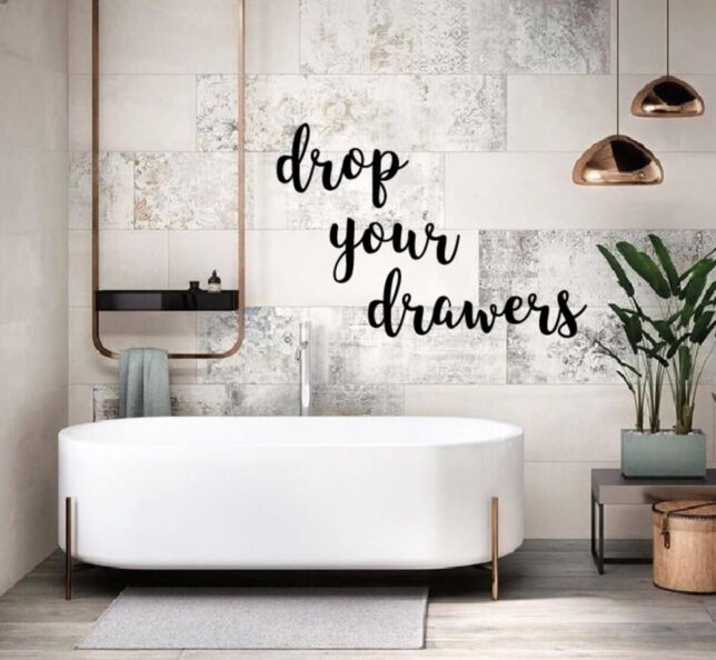 35+ Stylish Bathroom Signs for Doors, Walls & More