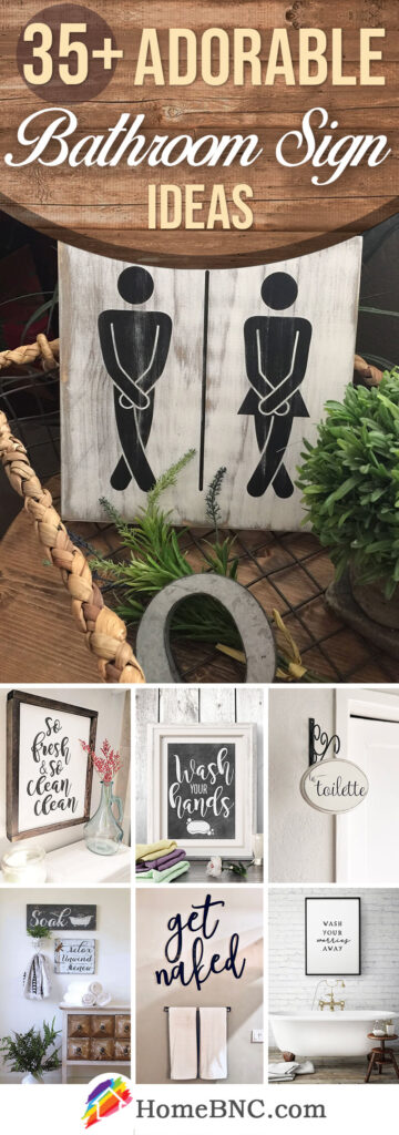 35+ Best Bathrooms Sign Ideas and Designs for 2023