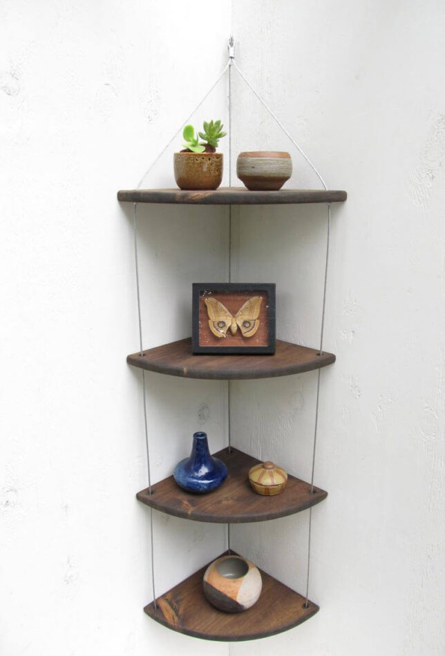 19 Easy DIY Corner Shelves Ideas