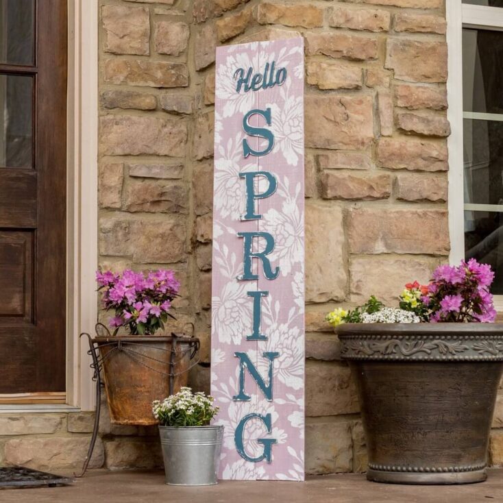 26 Wooden Spring Porch Signs to Refresh Your Entryway