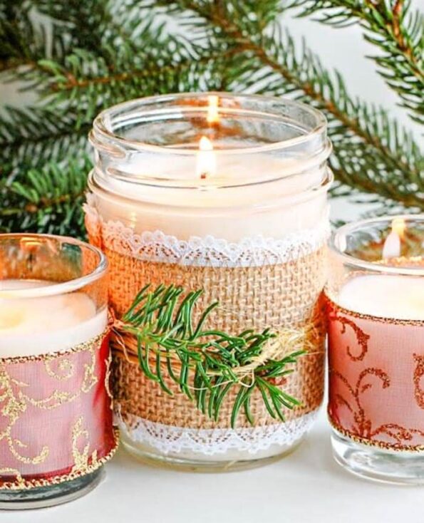 22 Easy DIY Christmas Candle Ideas for Holiday Decorating